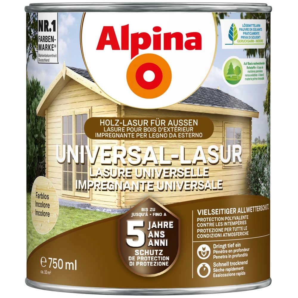 Alpina Universal-Lasur DIF Farblos 750 ml kaufen bei OBI