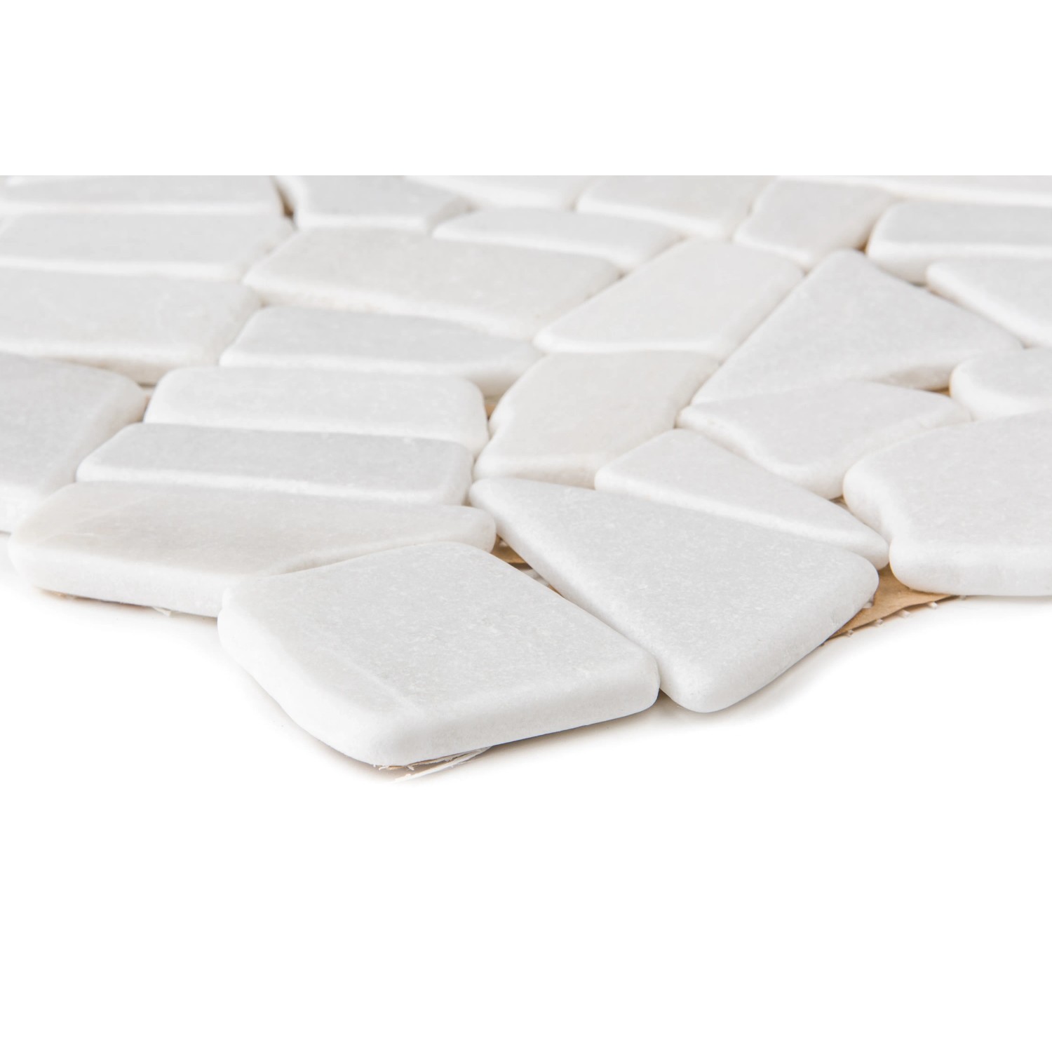 Eurostone Plaque de mosaique cassée polygonal Blanc 30,5 x 30,5 cm