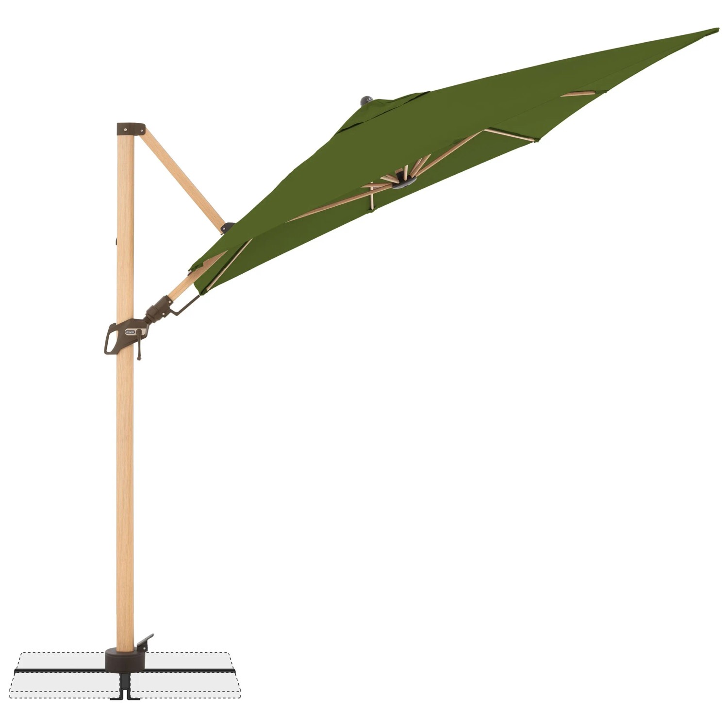 Doppler Parasol excentré D.832 aluminium Kiwi 300 x 220 cm