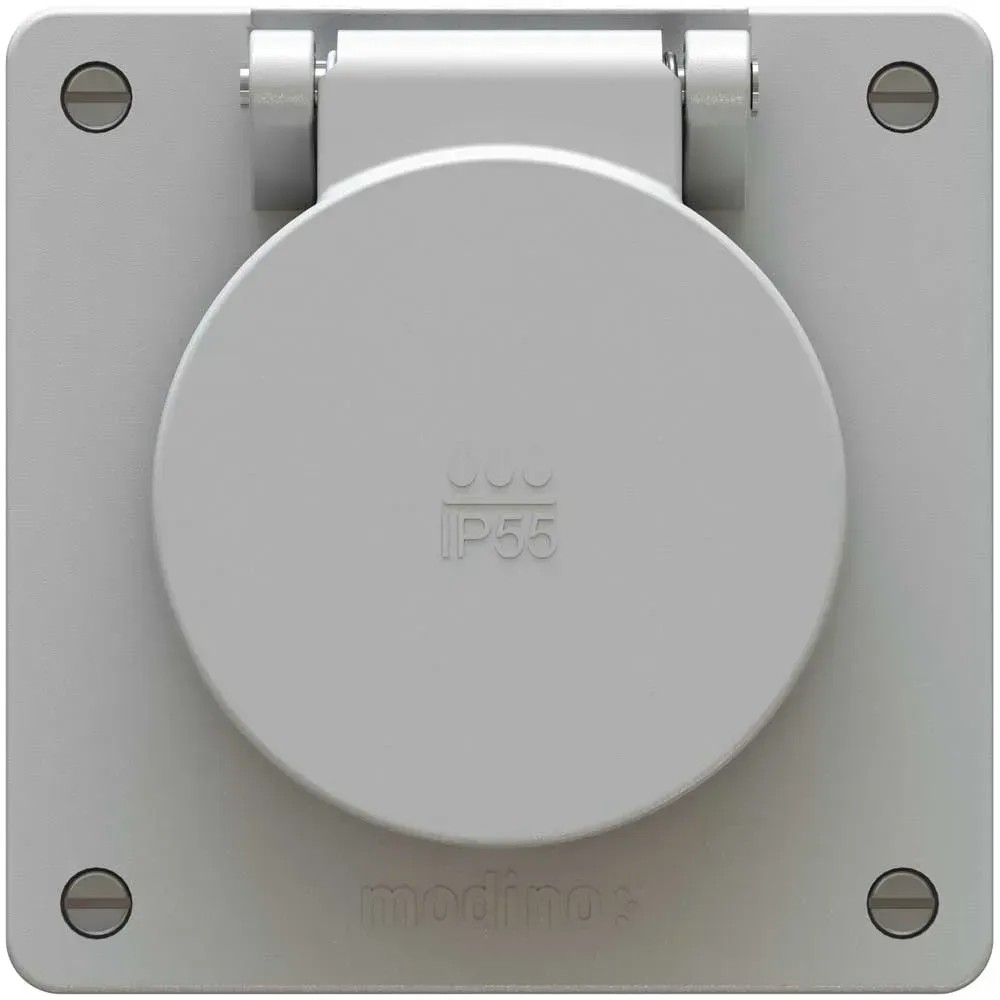 Steckdose Exo 1 x Typ23 IP55 Lichtgrau Gr. 1 x 1 kaufen bei OBI