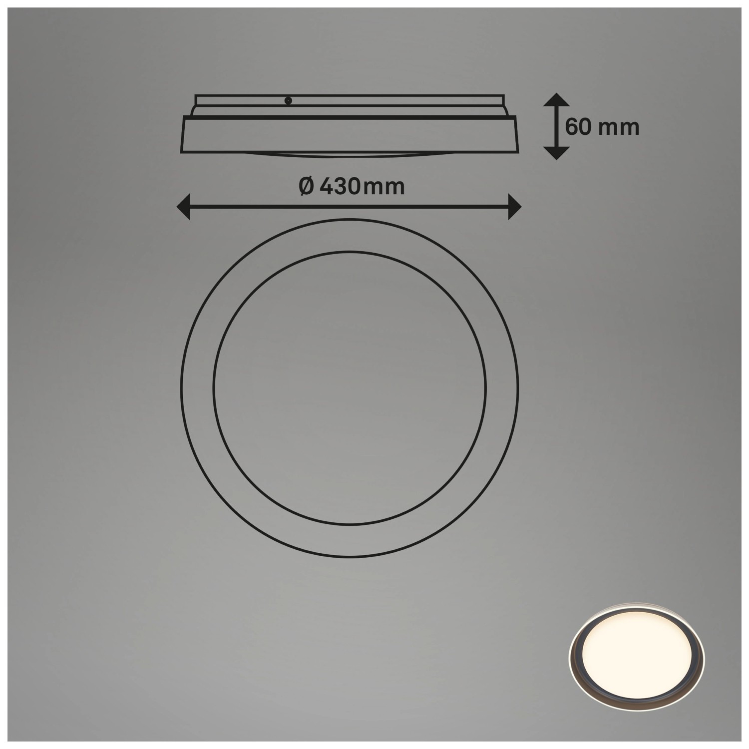 Briloner LED-Deckenleuchte Lichtkante Anthrazit 24 W / 2'600 lm kaufen ...
