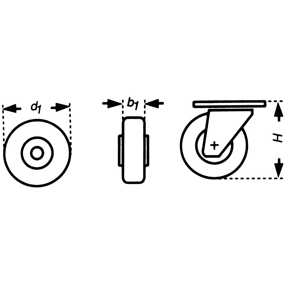 Doerner + Helmer Roulette pivotante charges lourdes polyuréthane Orange ...