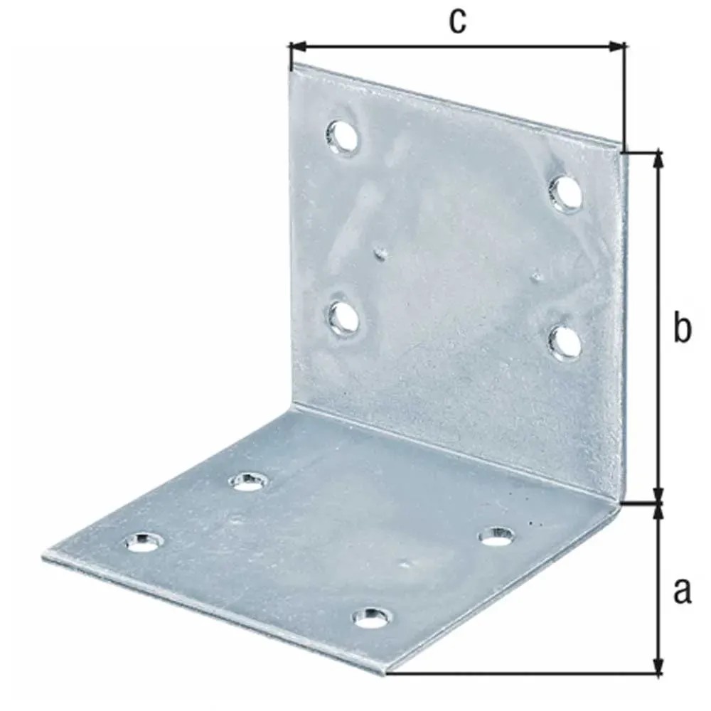 Équerre grand angle acier galvanisée Sendzimir (HxlxP) 60 x 60 x 60 mm