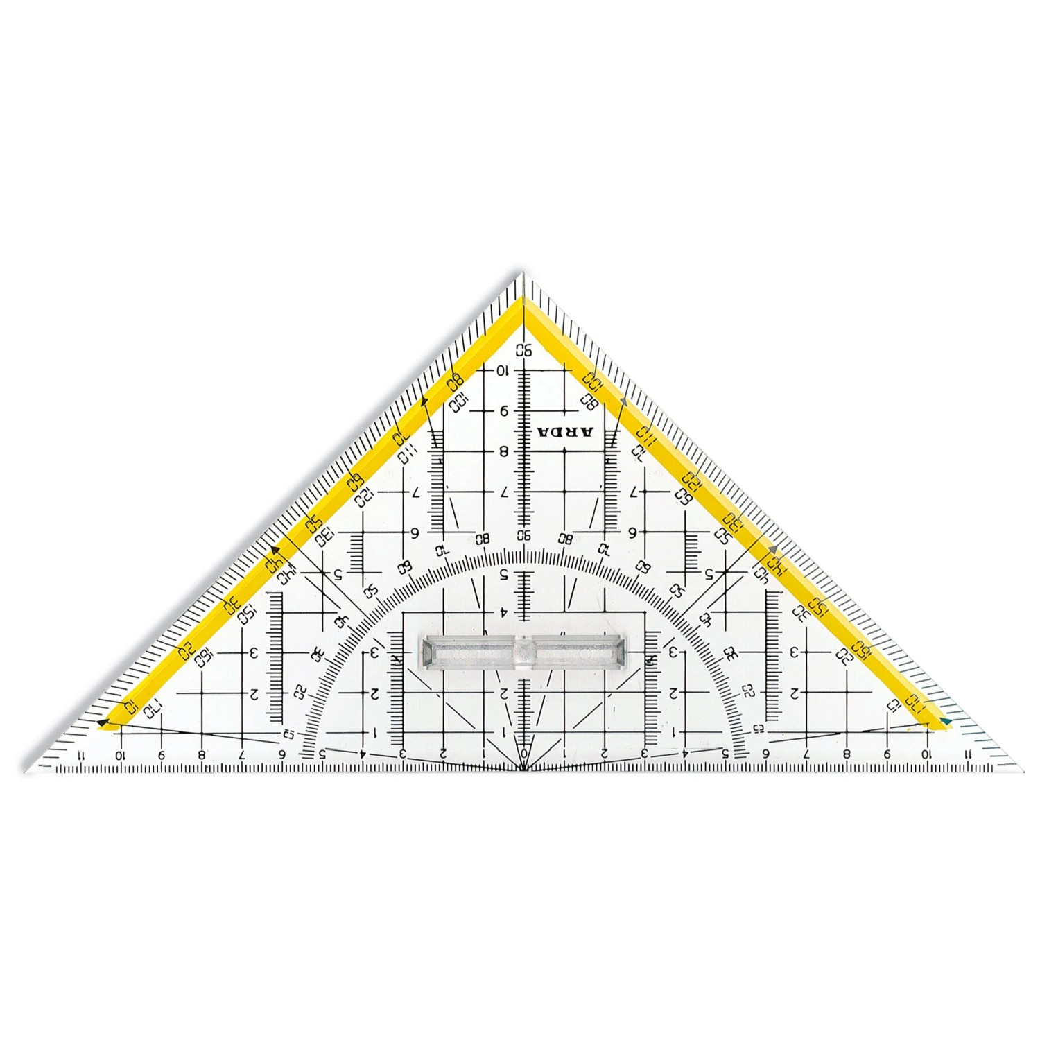 Geodreieck Uni Polystyrol Transparent mit Griff Länge 25 cm kaufen bei OBI