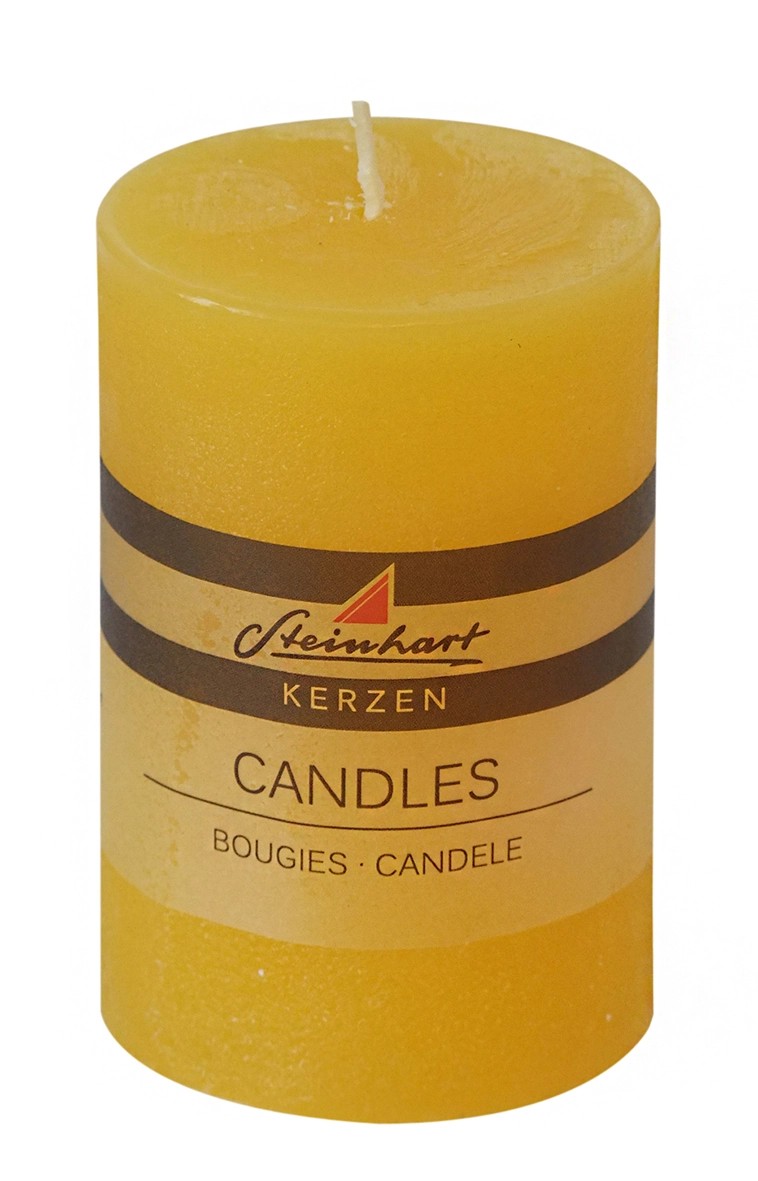 Steinhart Stumpenkerze Raureif Gelb Ø 6,8 cm / Höhe 10 cm kaufen bei OBI
