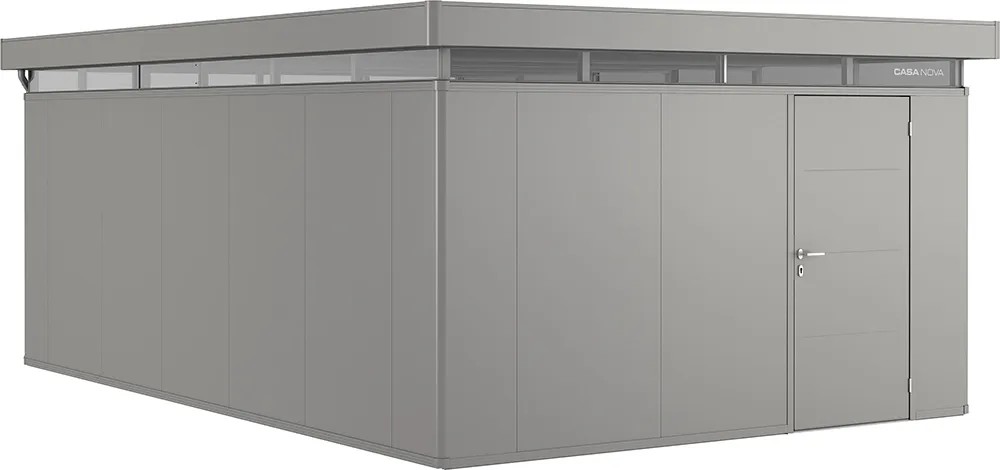 Biohort Nebengebäude Casanova Quarzgrau-Metallic Tür rechts 4 x 6 m ...