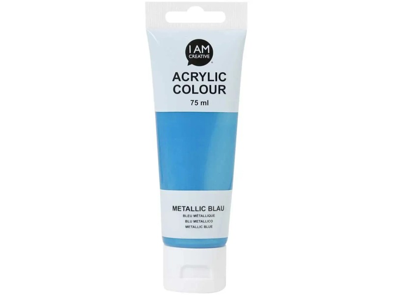 I Am Creative Acrylfarbe Metallic Blau Tube 75 ml kaufen bei OBI