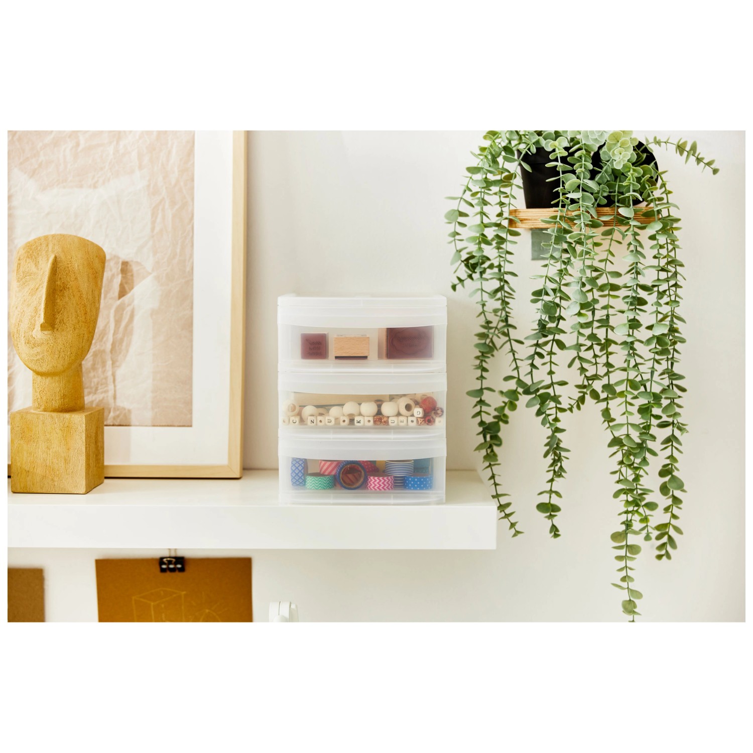 Rotho Schubladenbox Tower Systemix S mit 3 Schüben Natur kaufen bei OBI