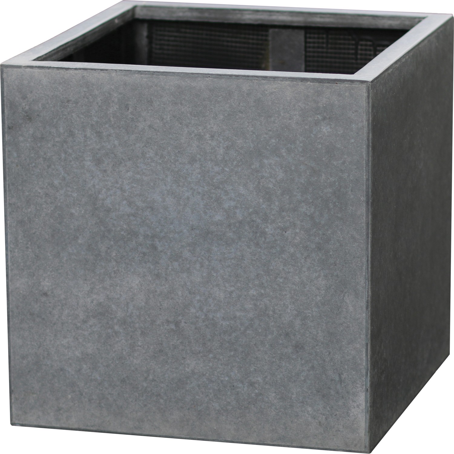 Pot à plantes fibrociment Gris carré (HxlxP) 39 x 39 x 39 cm