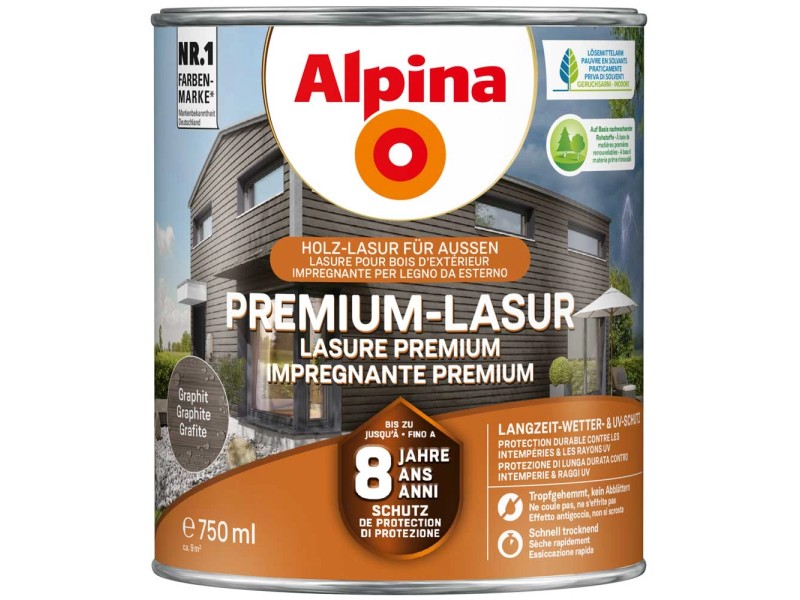 Alpina Premium-Lasur Graphit DIF 750 ml kaufen bei OBI