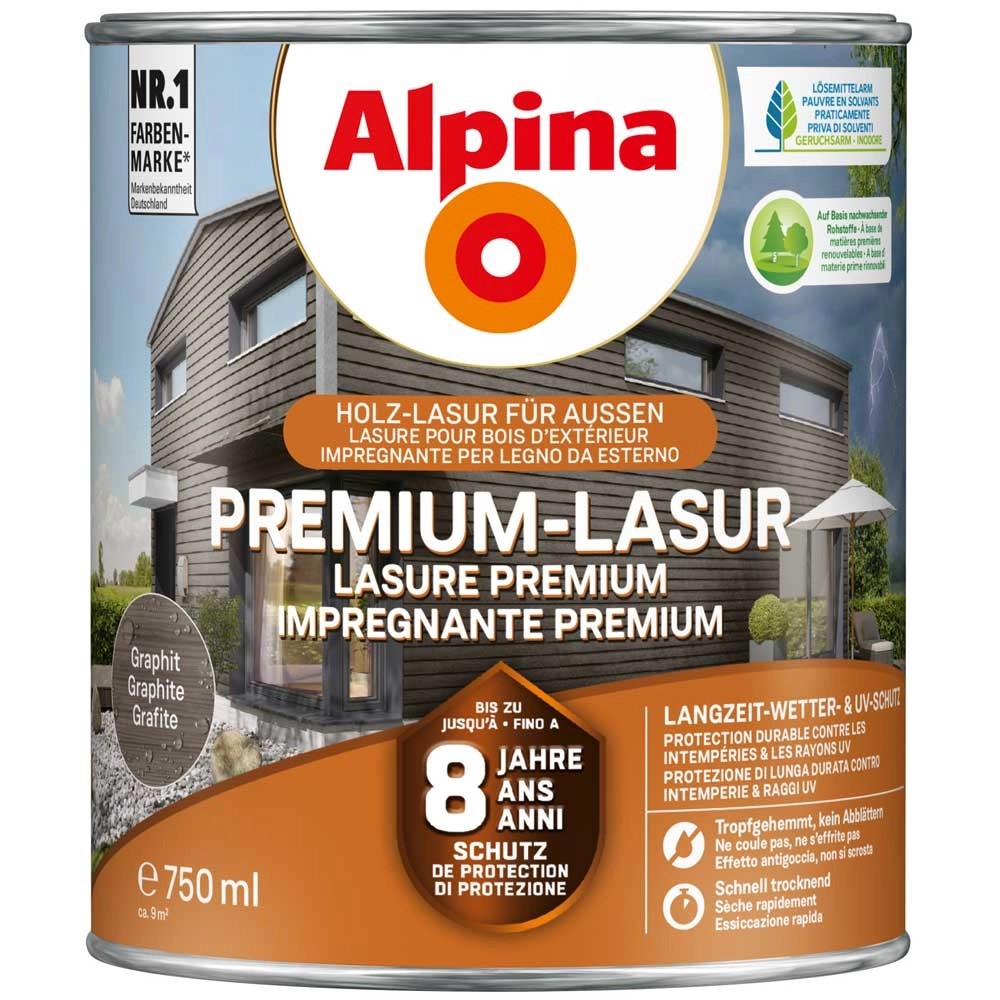 Alpina Premium-Lasur Graphit DIF 750 ml kaufen bei OBI