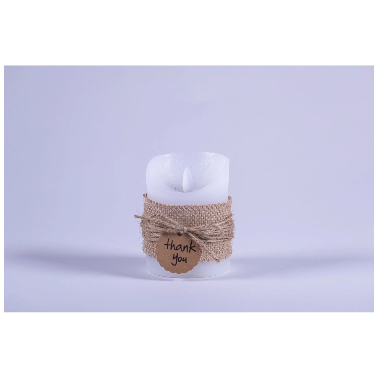 LED-Wachskerze mit Deko Thank You Ø 7,5 cm / Höhe 10 cm kaufen bei OBI