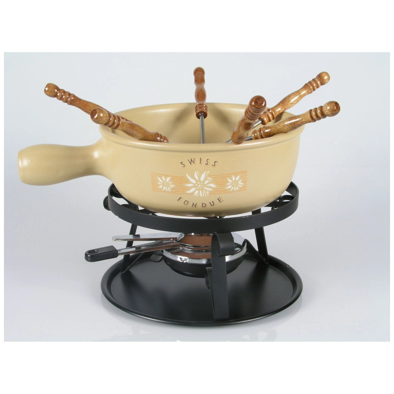 Nouvel Set à fondue au fromage Swiss Fondue Creme, 9 pièces