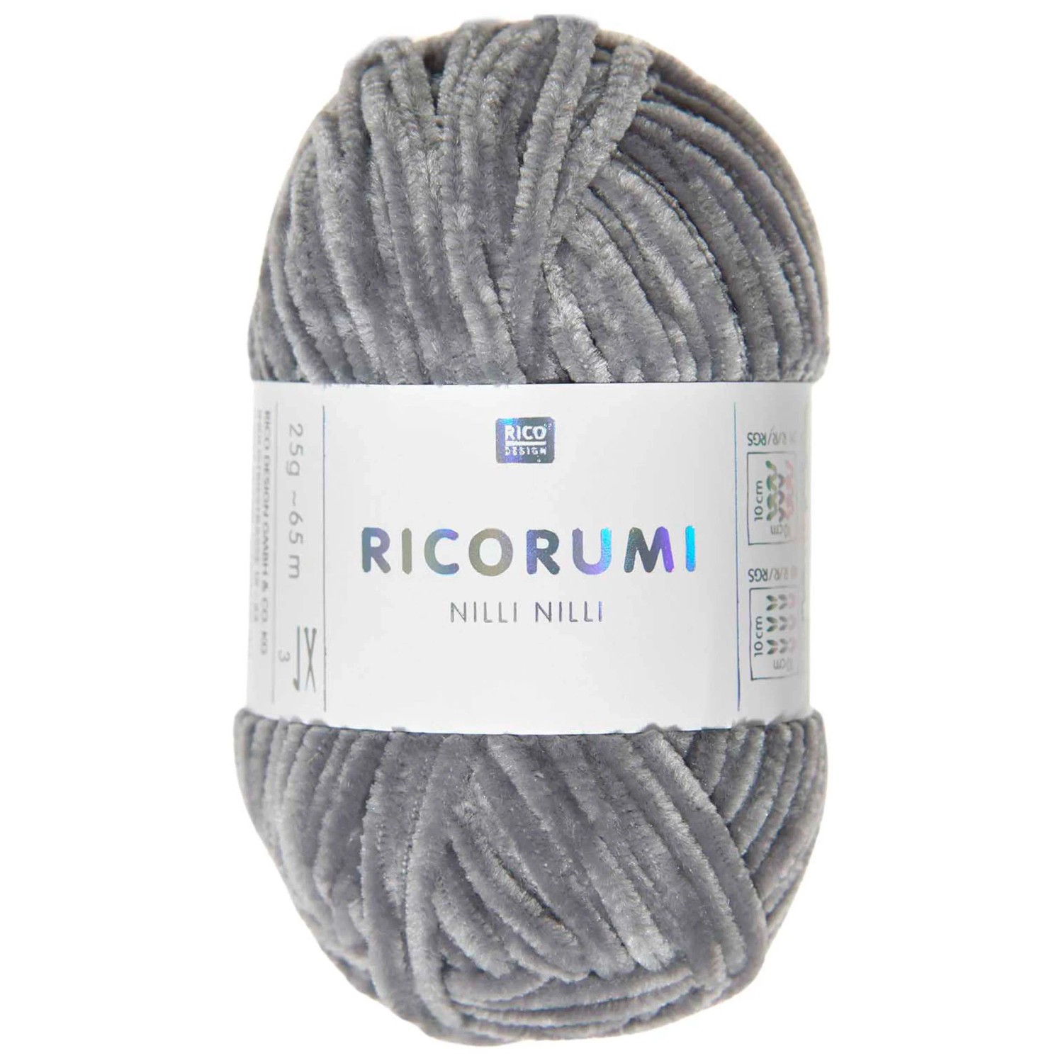 Rico Design Filato Nilli Nilli poliestere Grigio spessore 3 mm / 25 g