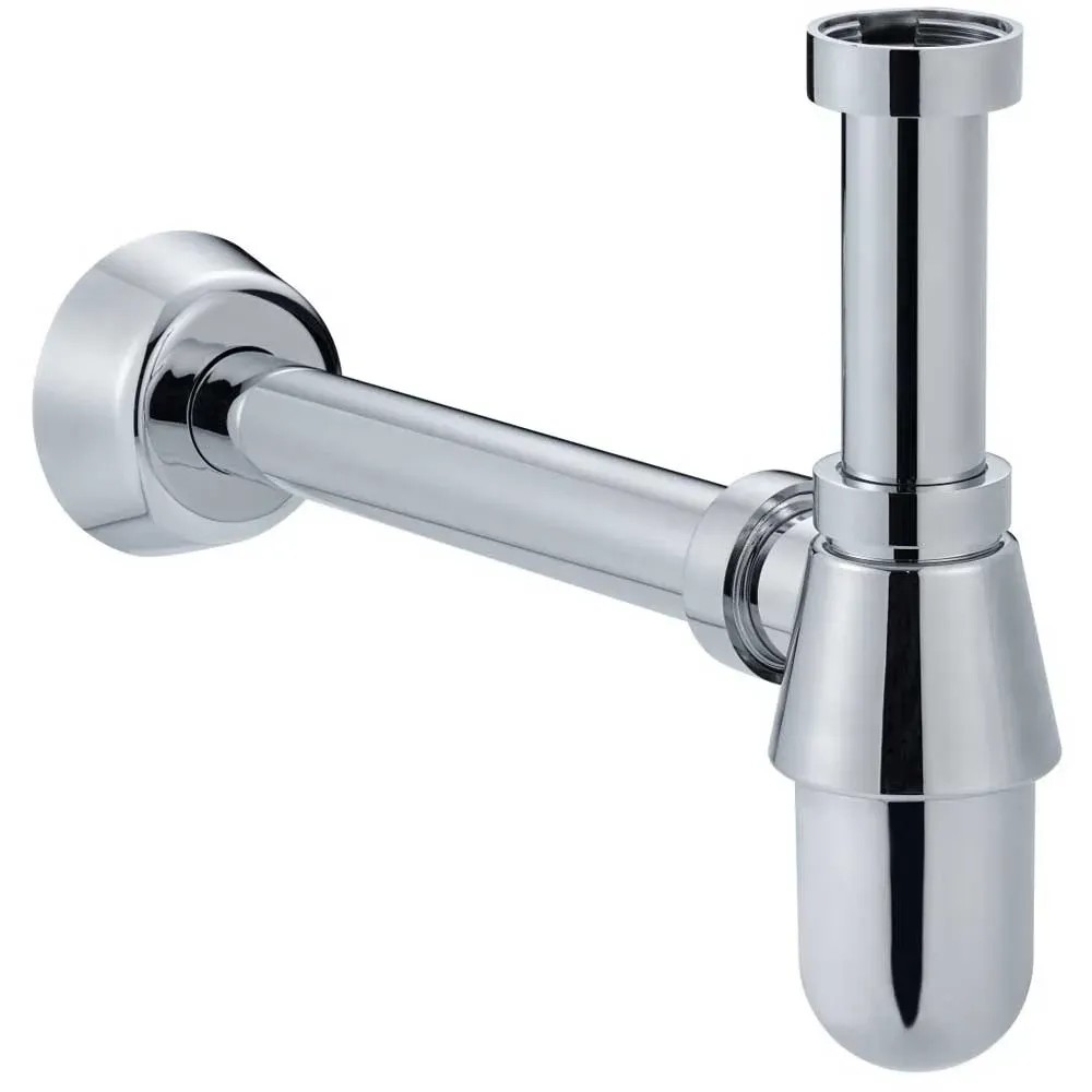 Waschtisch-Siphon ABS verchromt 1 1/4" x Ø 40 mm mit Siphonverbinder ...