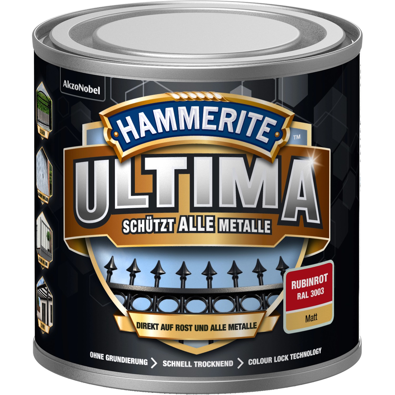 Hammerite Metall-Schutzlack Ultima Rubinrot matt 250 ml kaufen bei OBI