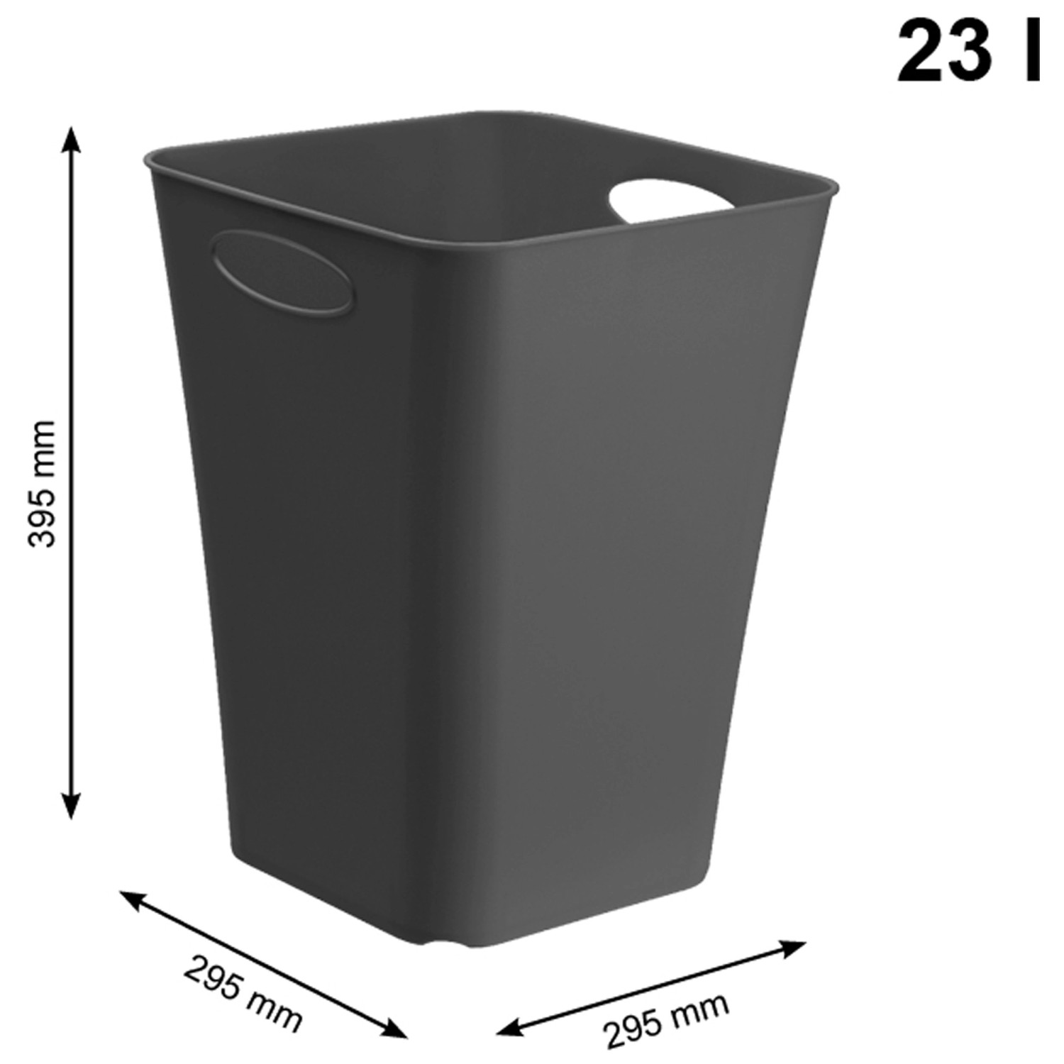 Rotho Living Box quadratisch hoch Schwarz (HxBxT) 395 x 295 x 295 mm ...
