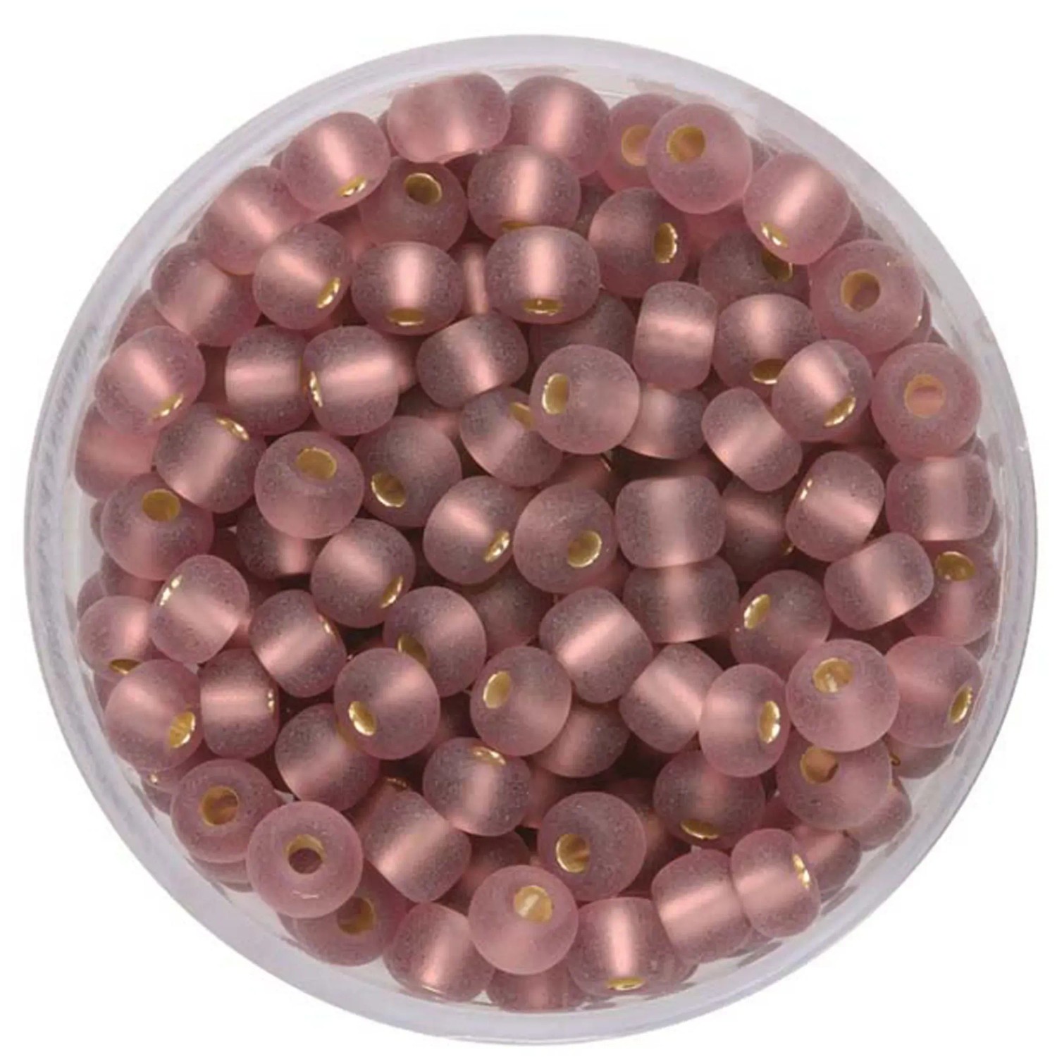 Glorex Rocailles mit Silbereinzug matt Lila 4,5 mm