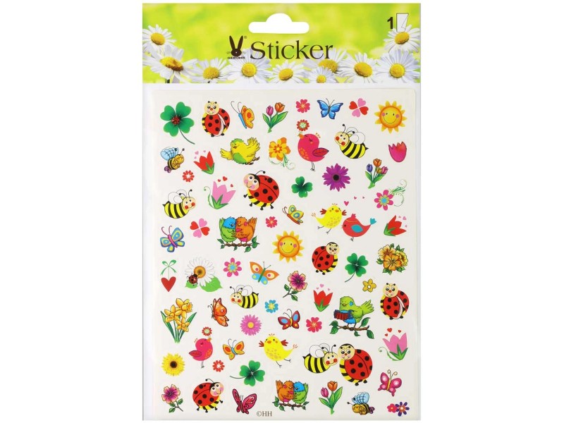 Sticker-Bogen Frühling diverse Motive Bunt 15 x 18 cm kaufen bei OBI