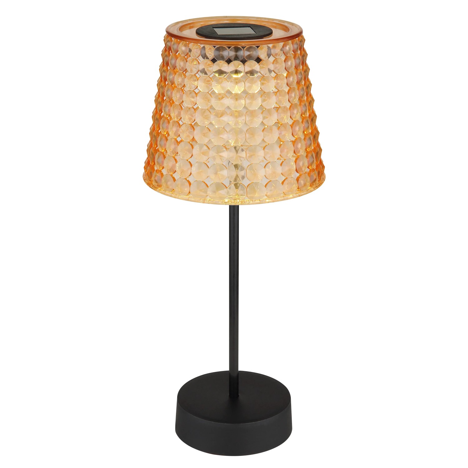 Globo LED-Solar-Tischleuchte Kunststoff Amber-Mattschwarz