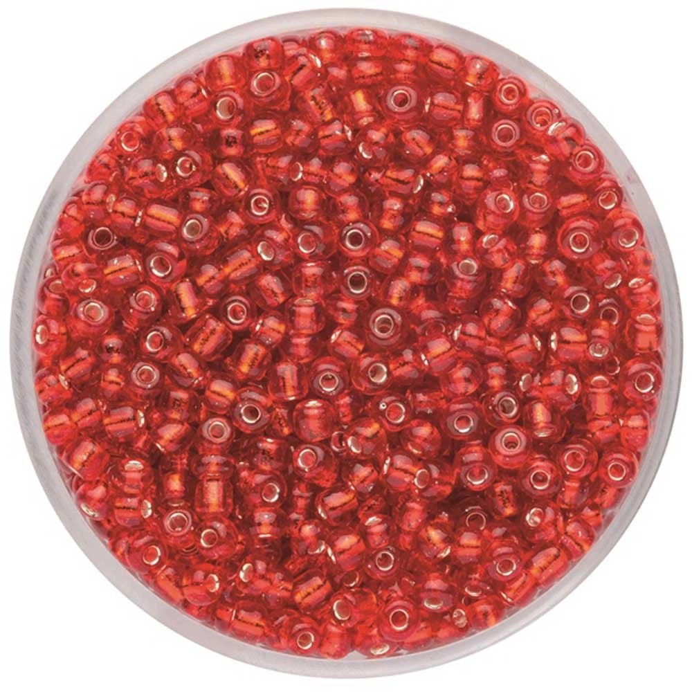 Rocailles Rot mit Silbereinzug 2,6 mm / 17 g kaufen bei OBI