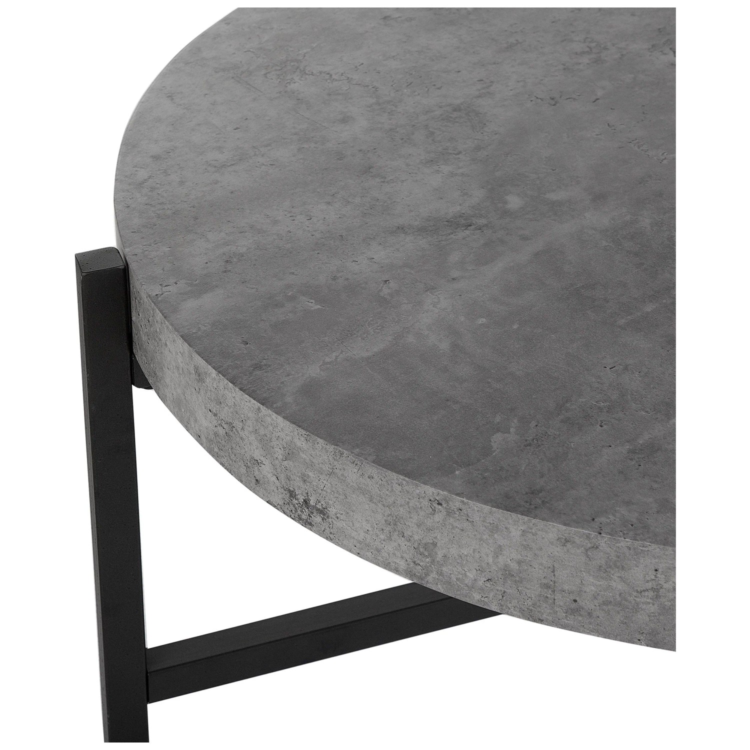 Beliani Table basse Bonita en MDF gris Ø 70 x 42 cm