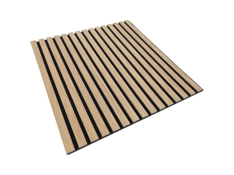 Denpanels Akustikpaneel Eiche Natur MDF Schwarz 60 x 60 cm / 2 Stk. kaufen bei OBI