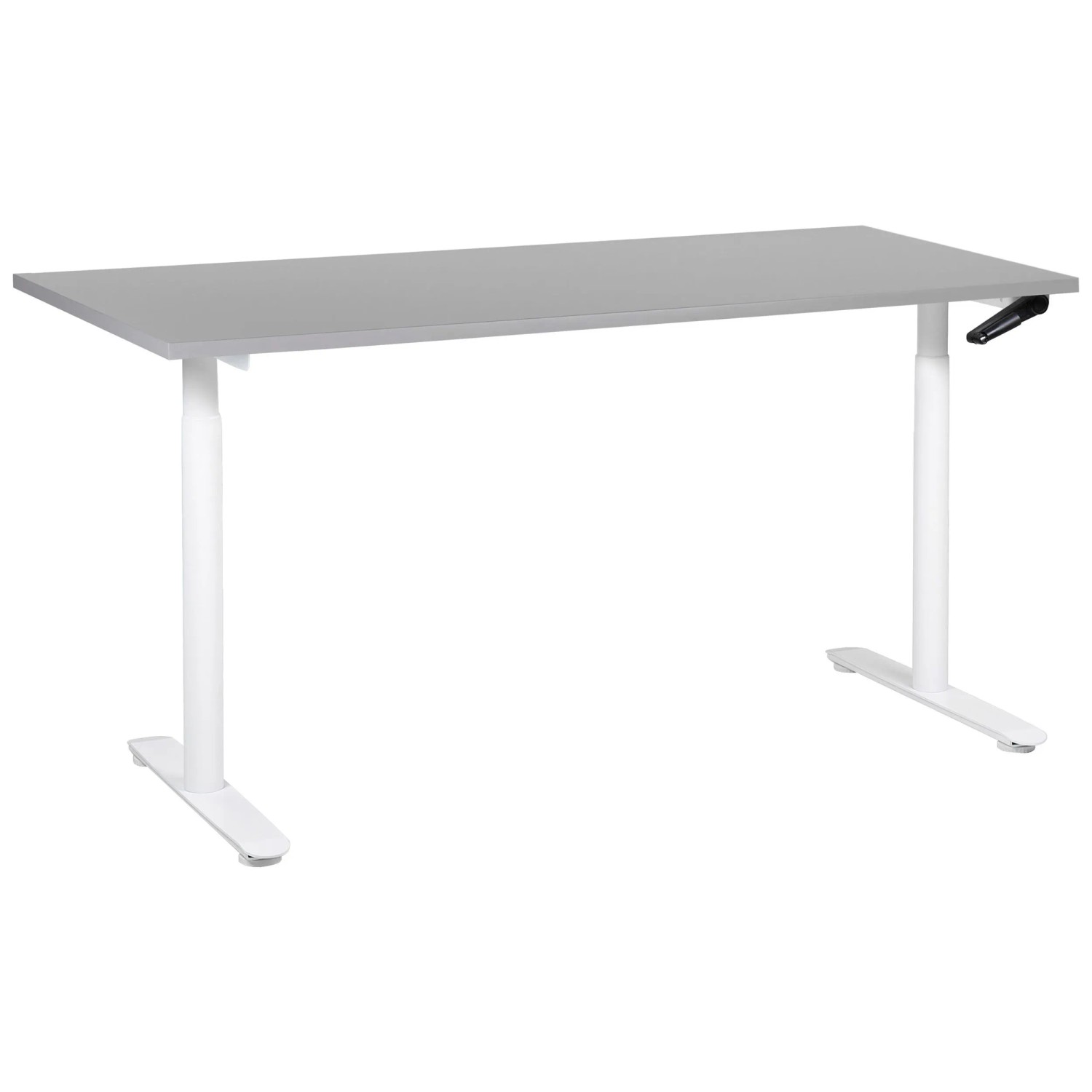 Beliani Scrivania Destinas regolabile in altezza grigio/bianco 160 x 72 cm