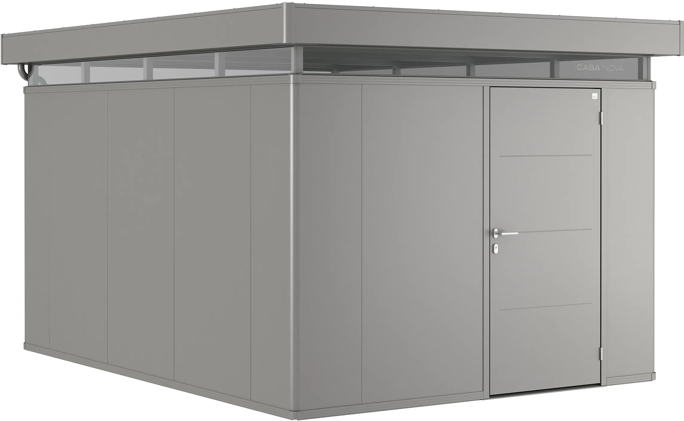 Biohort Nebengebäude Casanova Quarzgrau-Metallic Tür rechts 3 x 4 m ...