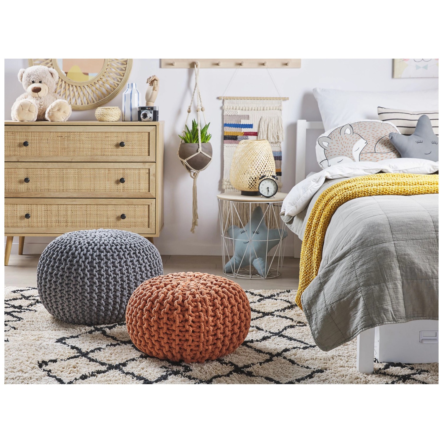 Pouf Conrad Kupferrot Ø 40 cm kaufen bei OBI