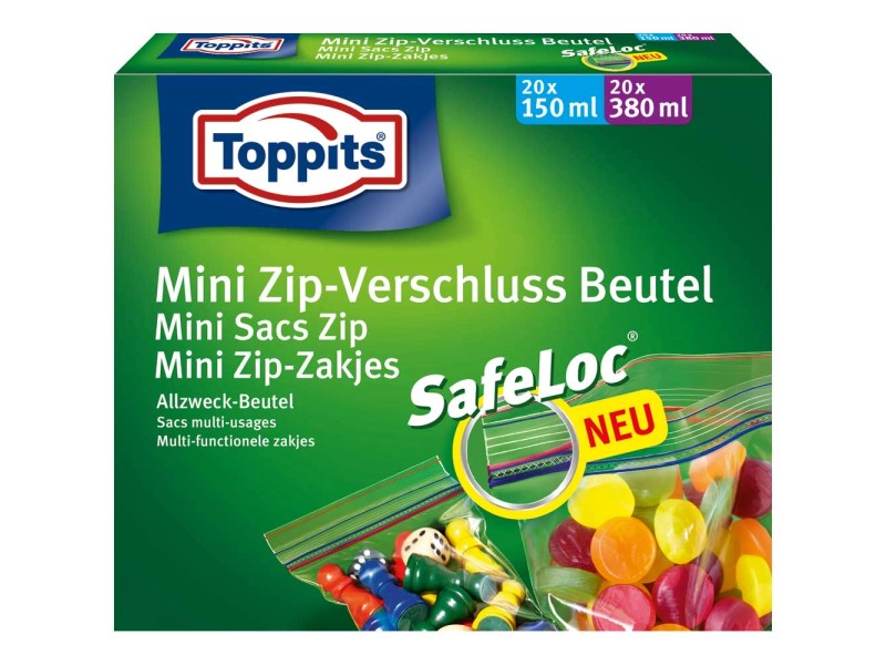 Toppits® Mini Zip-Verschlussbeutel 150 x 380 ml kaufen bei OBI