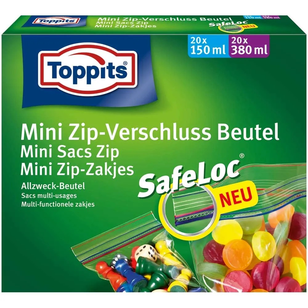 Toppits® Mini Zip-Verschlussbeutel 150 x 380 ml kaufen bei OBI