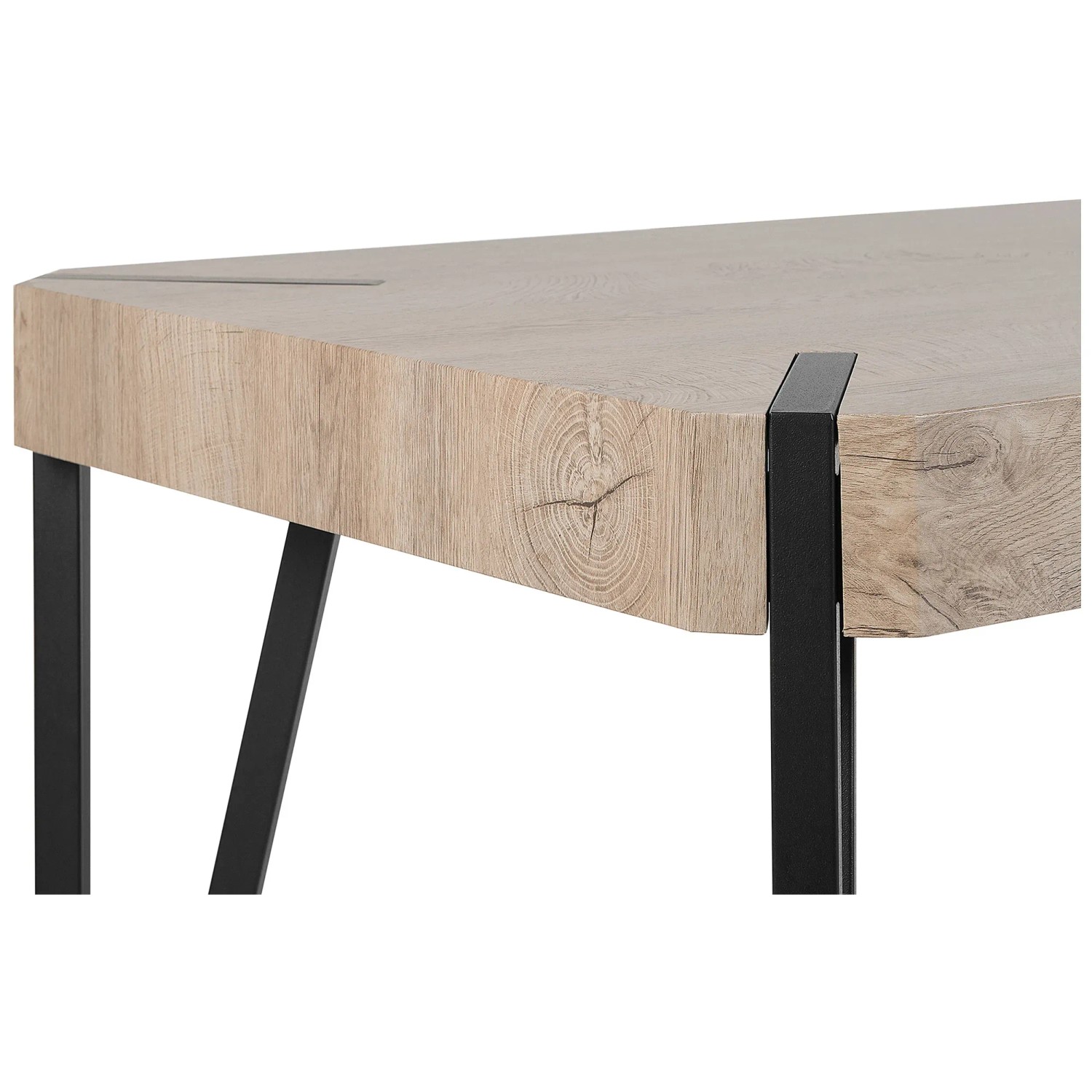 Beliani Esstisch Cambell MDF Taupe (HxBxT) 75 x 80 x 130 cm