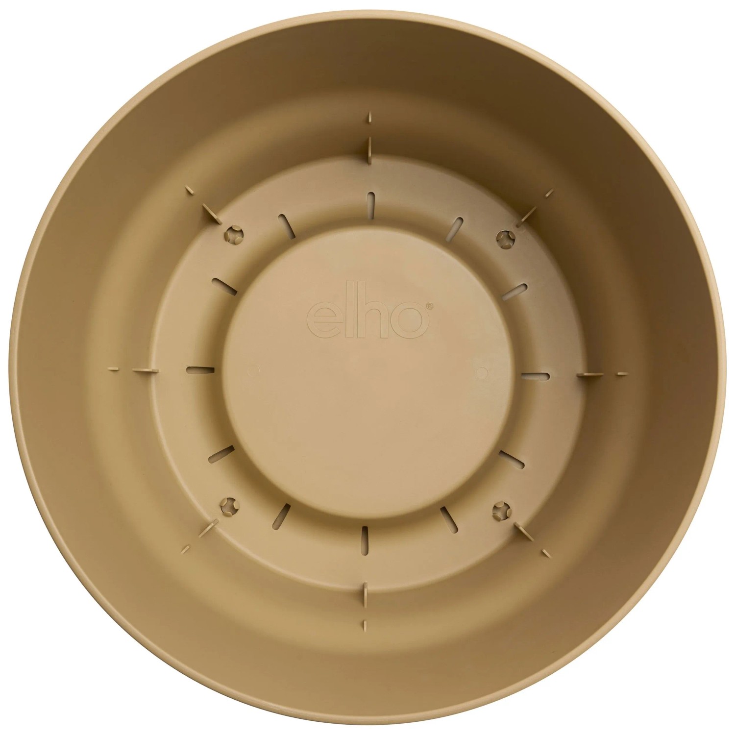 Elho Fioriera Greenville Round plastica Sabbia dorata Ø 18 x 17,4 cm