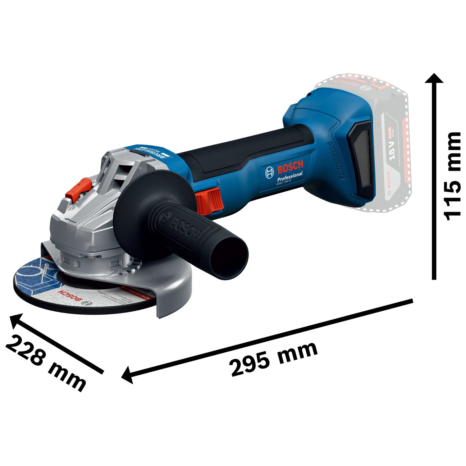 Wunderschone Bosch Professional 18v Schleifer Ebenbild