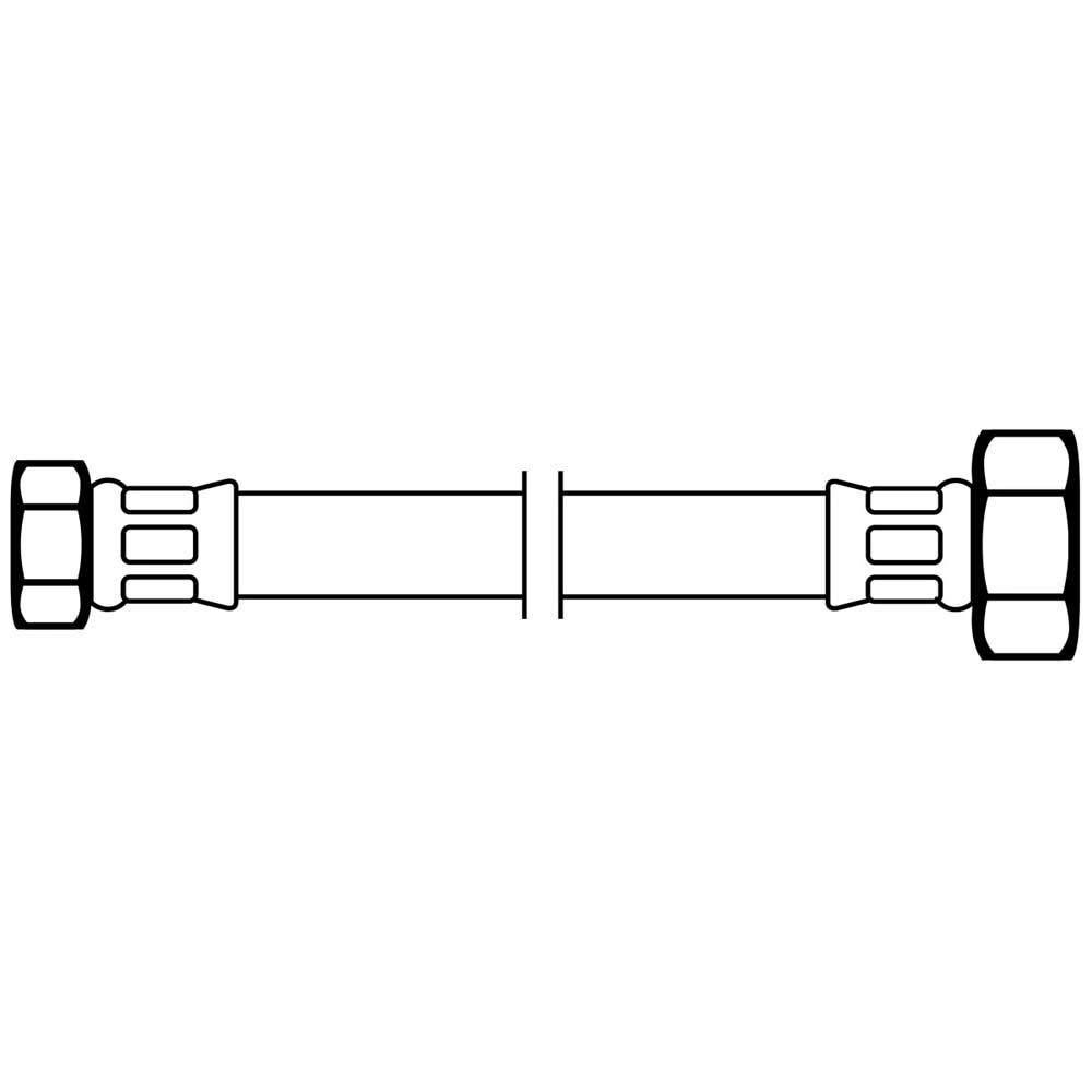 Flexo® Tuyau de raccordement DN8 / FI x FI 3/8" x 1/2" / longueur 40 cm