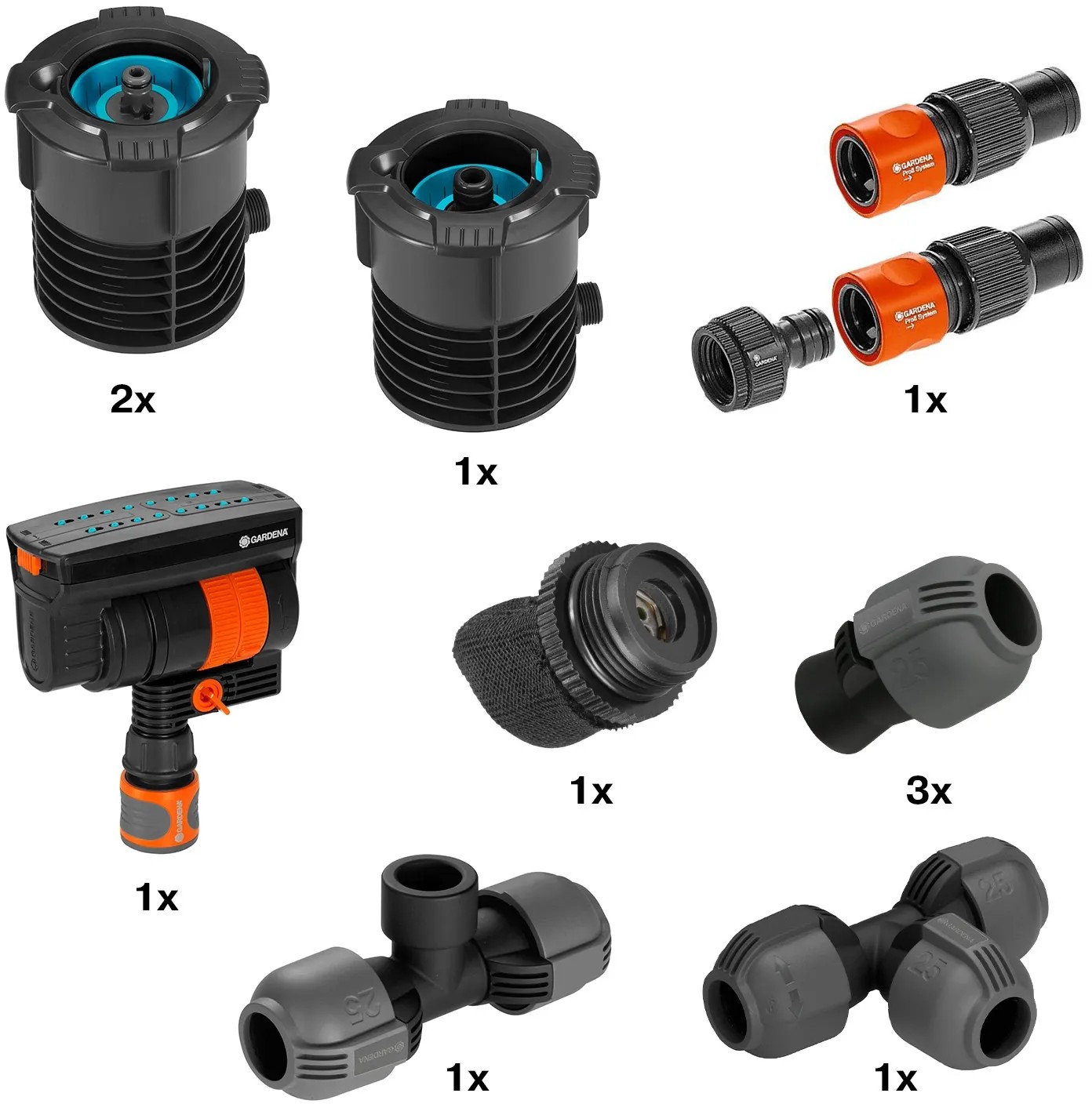 Gardena Starter-Set Pipeline mit Viereckregner
