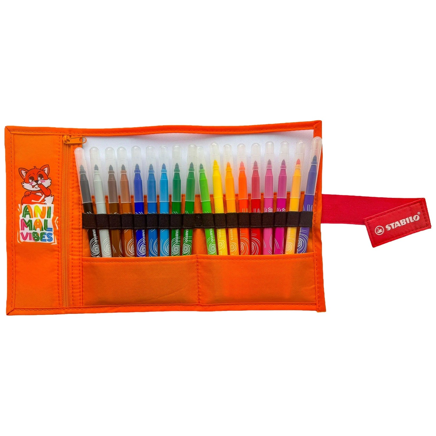 Stabilo Rollerset Power Animal Vibes Orange 20 Stk.