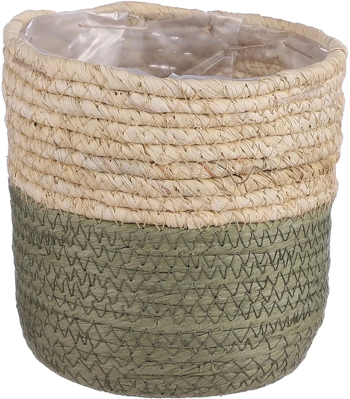 Mica Decorations Corbeille Rachel ronde Vert Ø 14 cm / H 14 cm