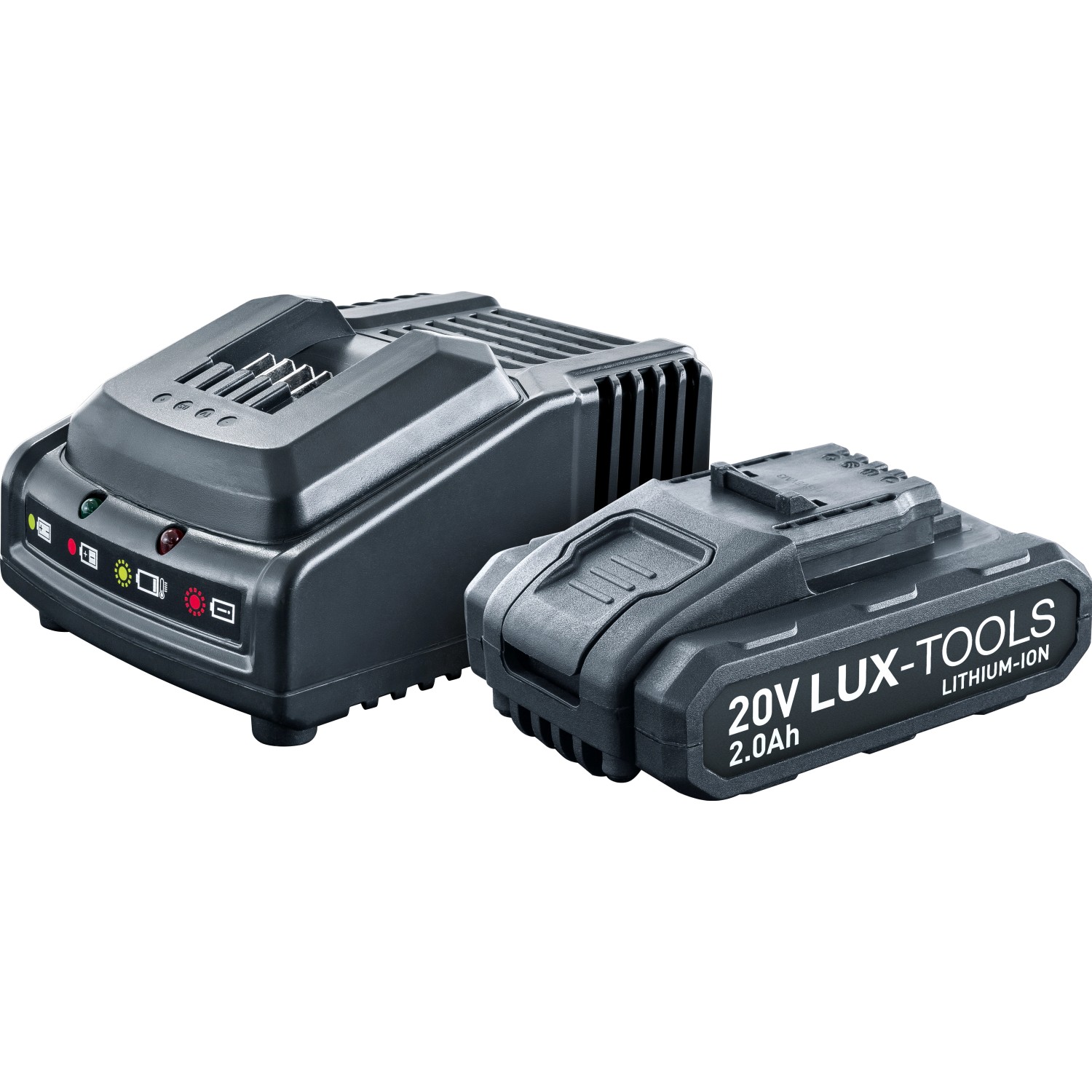 LUX Set de batteries Li-Ion avec chargeur 2 Ah / 20 V