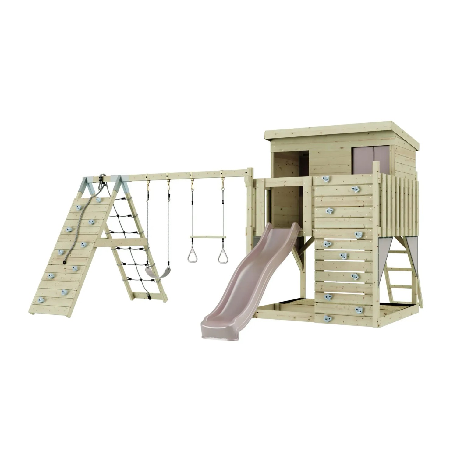 Luxus Kletterturm Mit Rutsche Und Schaukel Bilder