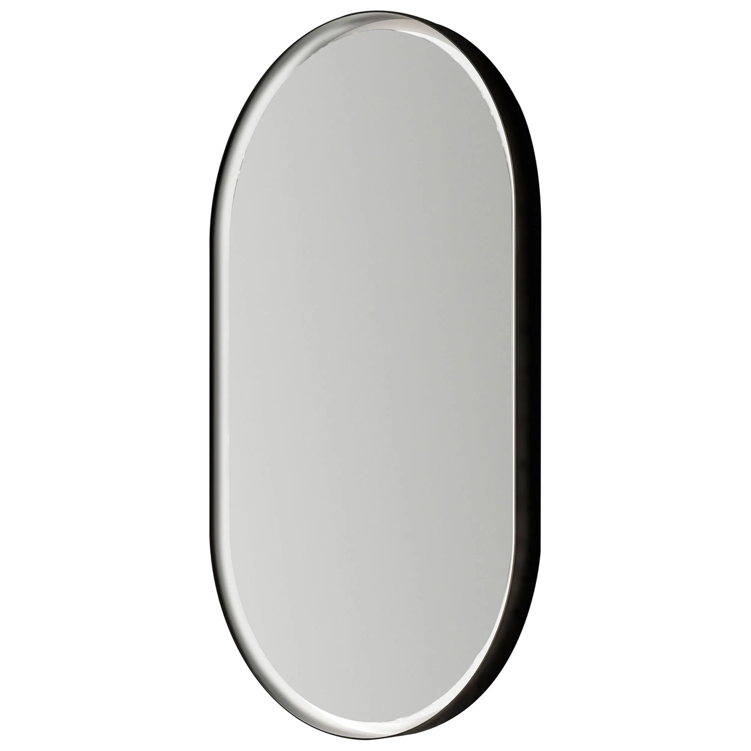 LED-Spiegel oval Metallrahmen Schwarz 90 x 50 cm kaufen bei OBI