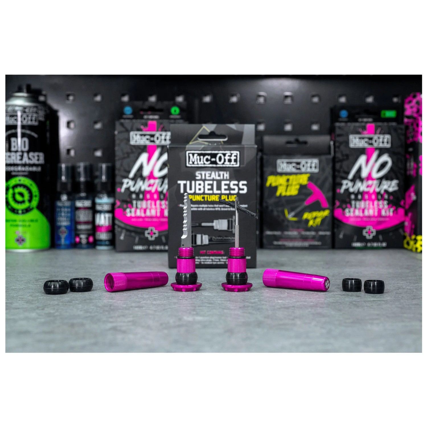 Muc-Off Kit anti-crevaison Stealth Tubeless Puncture Plugs Metallic