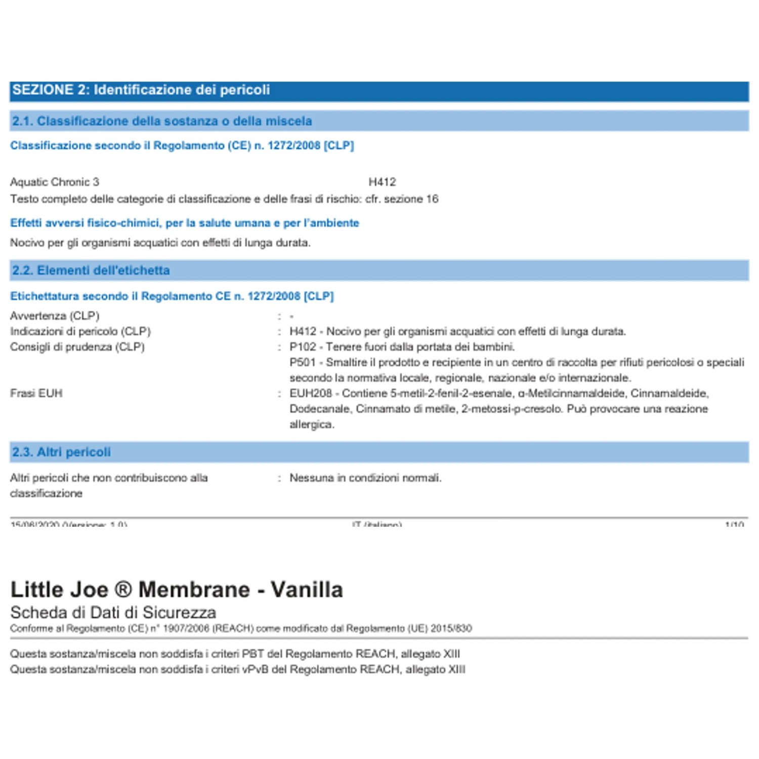 Lufterfrischer Little Joe Membrane Vanille