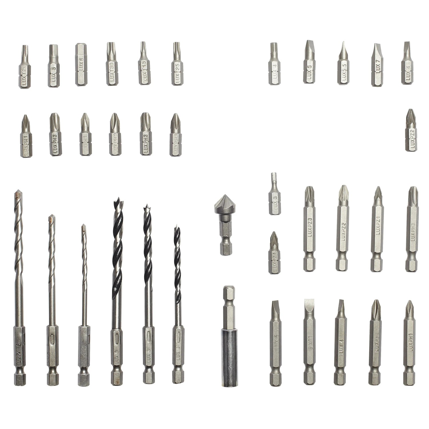LUX-TOOLS Bohrer- und Bit-Set 41-tlg.