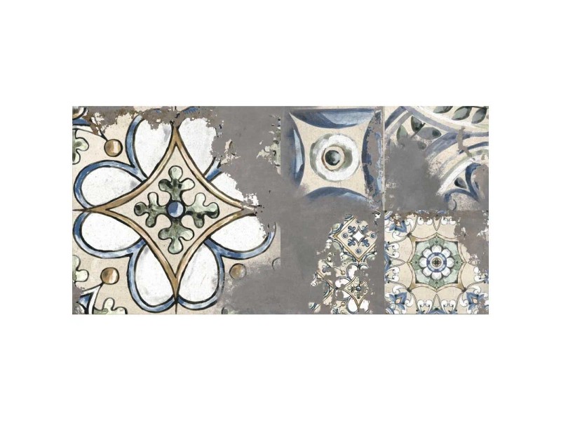 Feinsteinzeug-Dekor Metropolitan Story matt Anthracite 30 x 60 cm ...