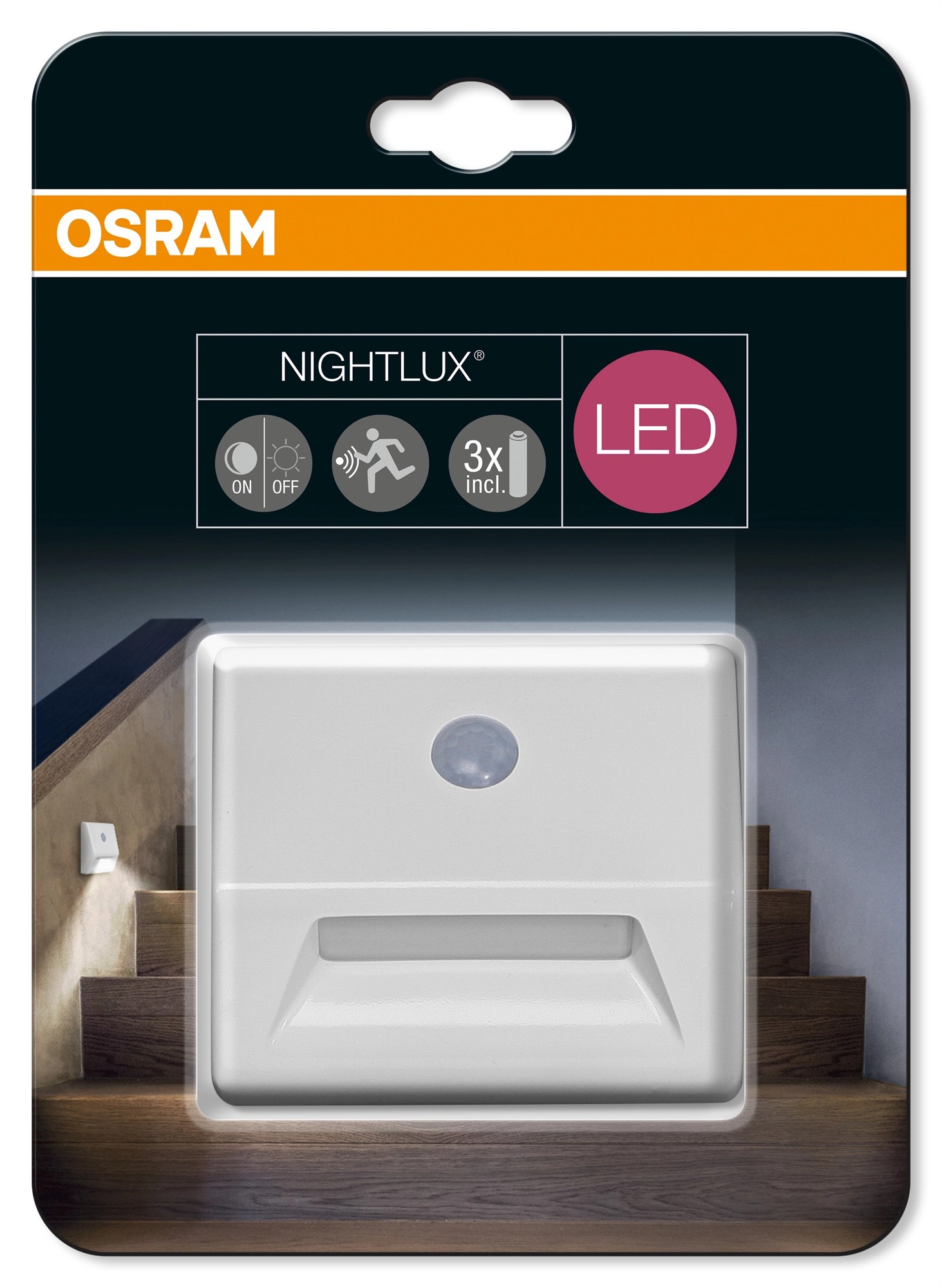 Ledvance LED-Nachtlicht Nightlux Stair White Kaltweiss Bewegungssensor ...