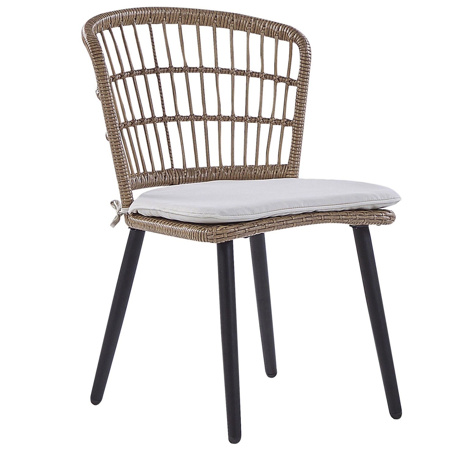 Beliani Gartenmöbel Set mit 6 Stühlen Aliano II Rattan Beige kaufen bei OBI