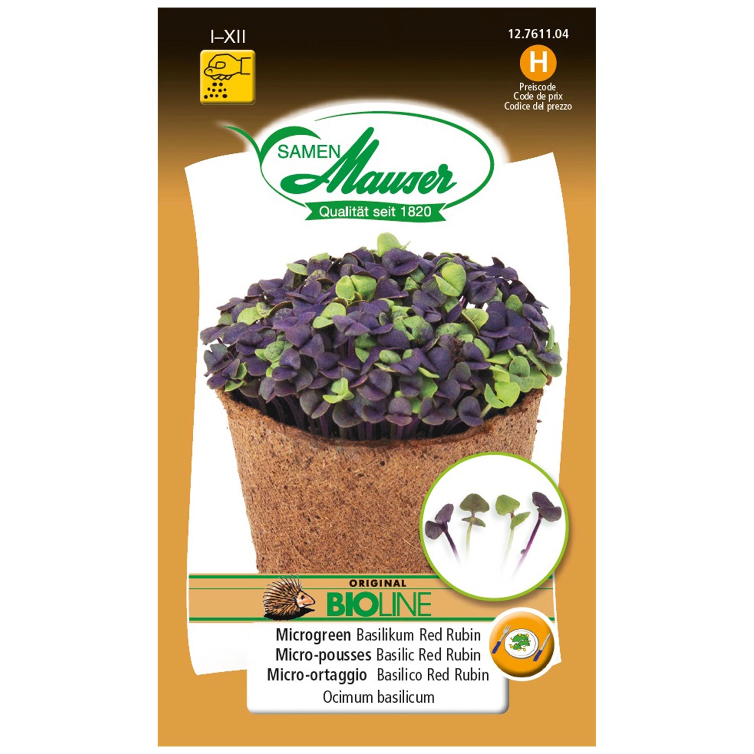 Samen Mauser Basilico Bio Microgreen Red Rubin acquista da OBI