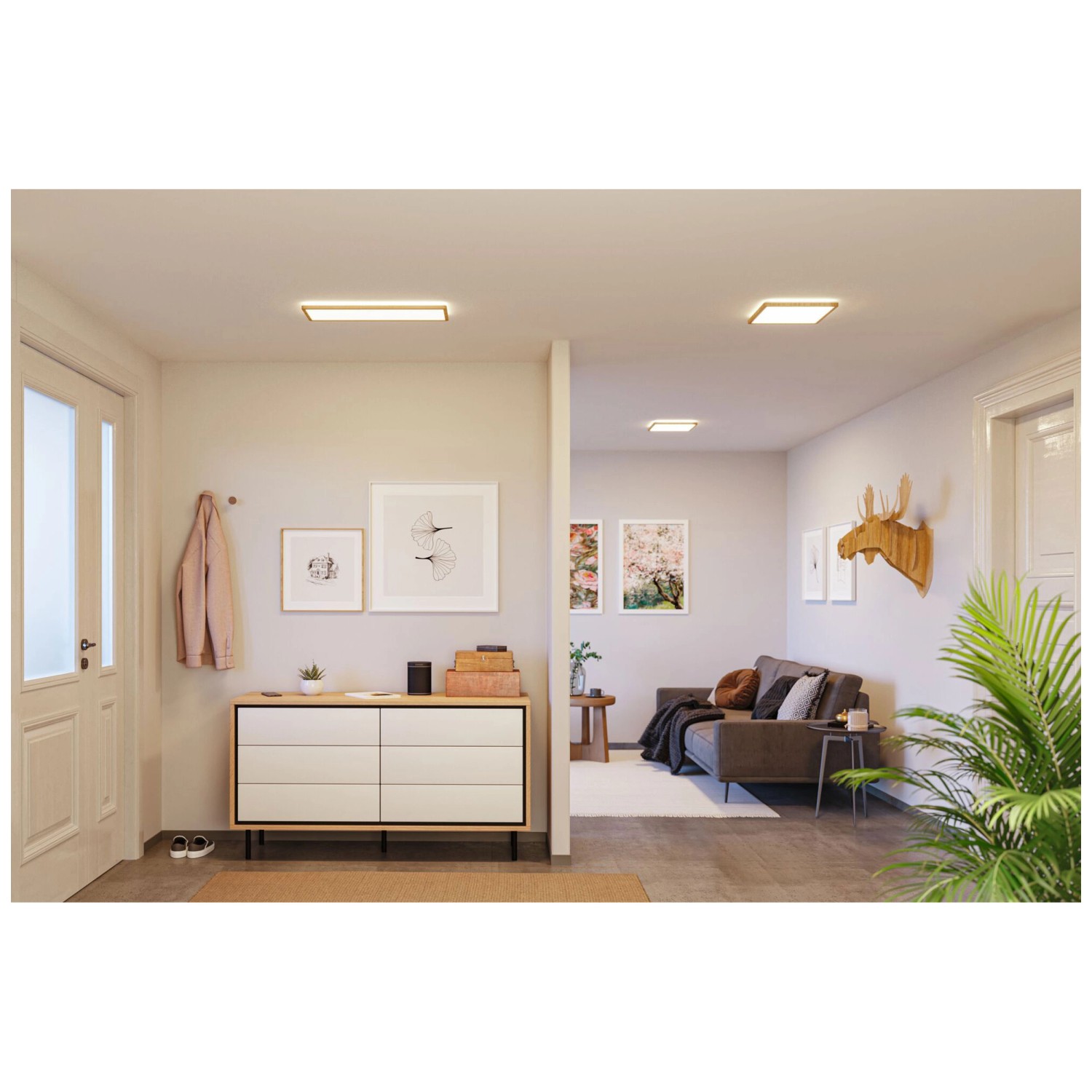 Paulmann LED Panel Atria Shine Backlight Holzoptik 16 W / 1600 lm / 4 ...